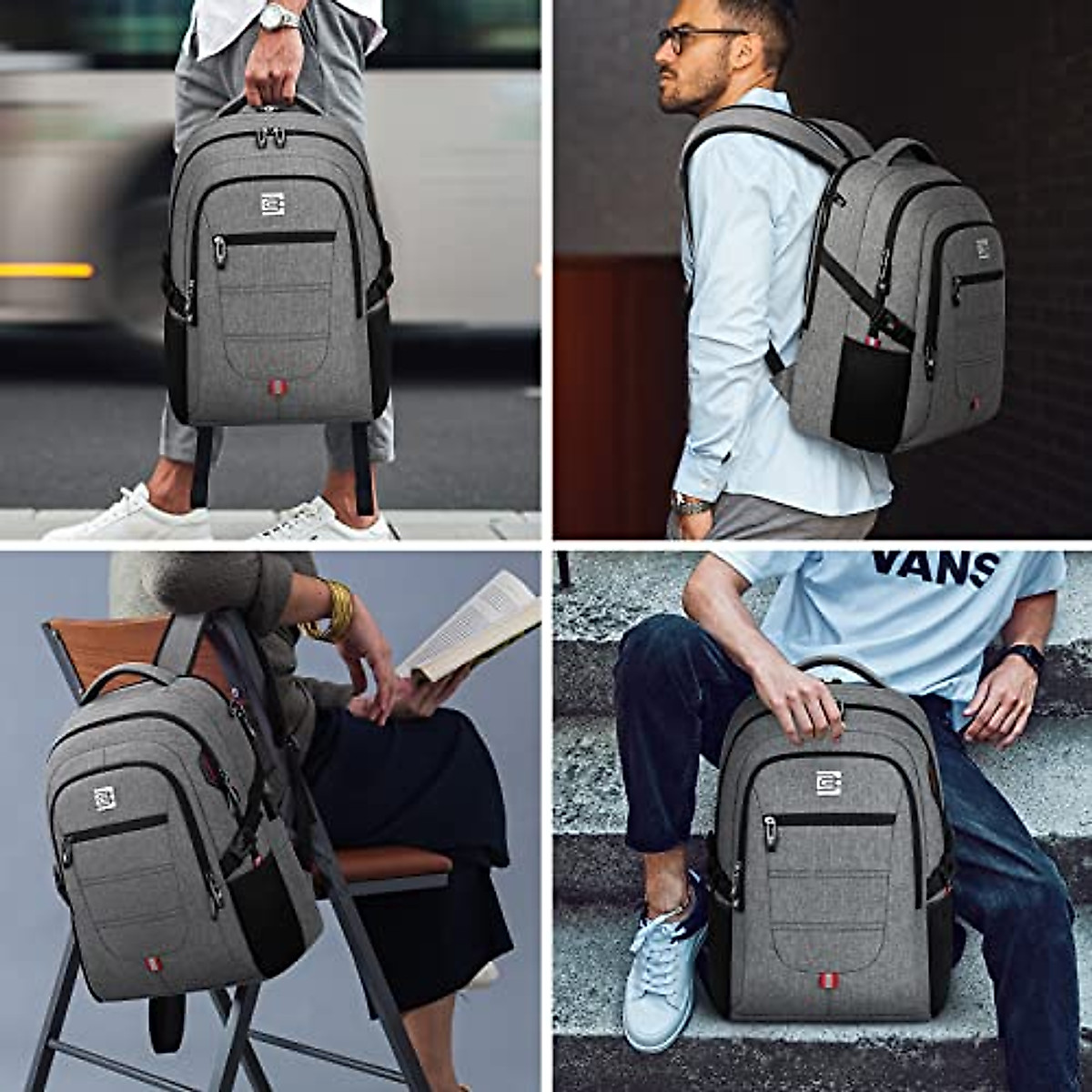 Bagsure Travel Laptop Backpack, Business Water Resistant Laptop Backpack with USB Charging Port, College Bag for Men & Women