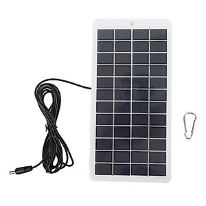 Solar Panel, 5W 12V Portable High Efficiency Solar Module Polycrystalline Solar Power Panel with DC Interface, Energy Saving Solar Charger Panel for Emergency Lights, Small Solar Energy Systems