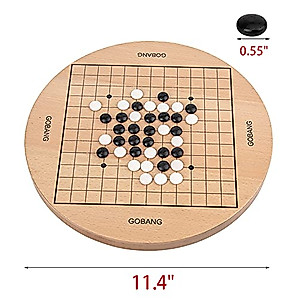 WEROCK Chinese Checkers & Gobang (Five in a Row) 2 in 1 Traditional Strategy Board Game for Family and Party