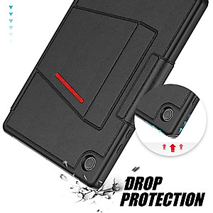 Wgdttve Case for Samsung Galaxy Tab A8 Case 10.5" 2022 (SM-X200/SM-X205/SM-X207), Shockproof Leather Case with Auto Sleep/Wake Smart Cover Multi-Angle Magnetic Stand, S Pen Holder & Card Slot, Black