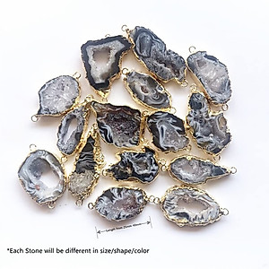 YGLINE Handmade Wrap Bracelet Turquoise, Jasper & Amazonite Natural Stones Leather Charm 5 Strands Boho Bracelet