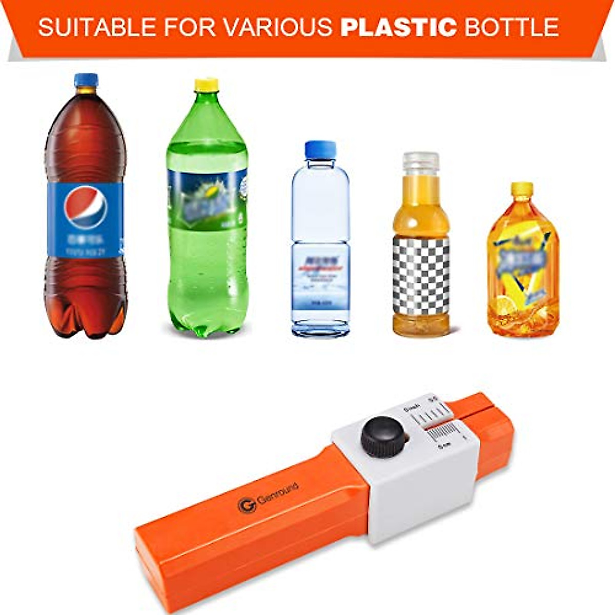 Genround DIY Plastic Bottle Cutter, Plastic Cutter Bottle Rope Cutter Machine PET Bottle Cutter Cutting Tool Kit