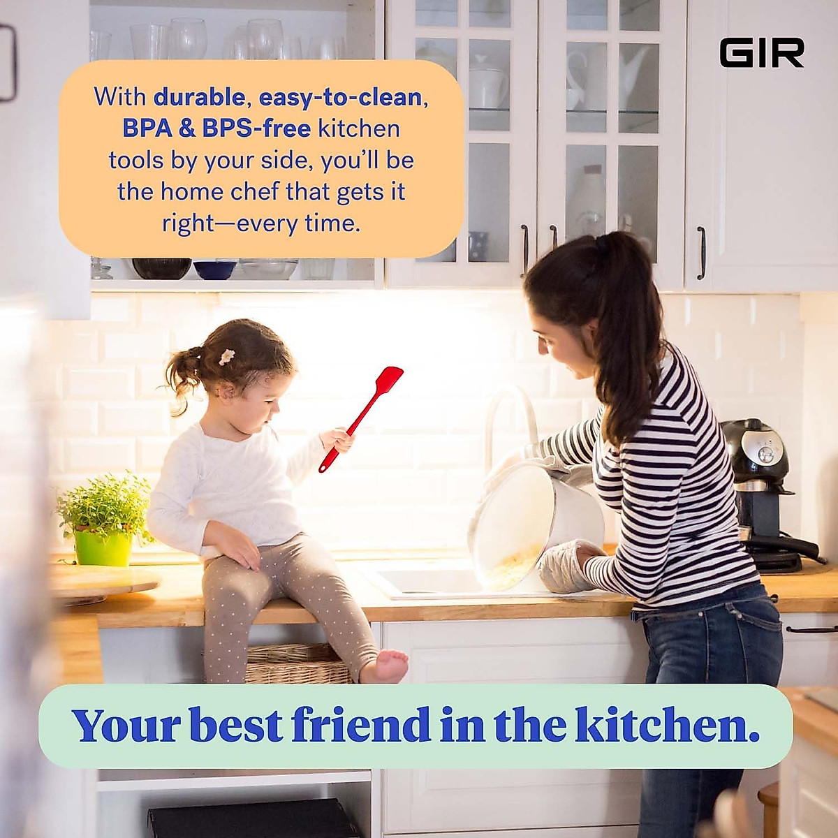 GIR: Get It Right - 10 Piece Silicone Utensil Set - Ladle, Spatulas, Flip, Spoons, Whisk, Potato Peeler & Spoonula, Heat Resistant, Dishwasher Safe, Kitchen Utensil, Baking Supplies - Red