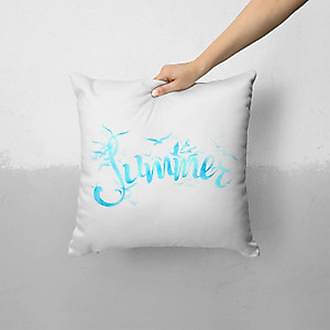 iiRov Summer Blue Watercolor Seagulls - Custom Decorative Home Decor Indoor or Outdoor Throw Pillow Cover for Sofa, Bed or Couch Cushion (Pillow CASE Cover ONLY)