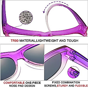SHEEN KELLY 2PCS Oversized Polarized Fit Over Sunglasses Women Men TR90 Mirrored Over Glasses Cat Eye Driver Goggles