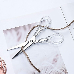 Multibey 6.5" Craft Scissors Office Scissors Desk Stationery Heavy Duty Straight Recycle Copper Fabric Paper Cutting Tool Tailor Shears (Holographic Rainbow/Colorful)