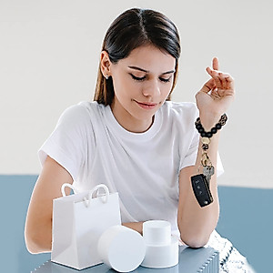 VIQWYIC Wristlet Bracelet Keychain with Wallet for Women, Silicone Beaded Keychain Bangle Car Key Rings Card Holder (Black)