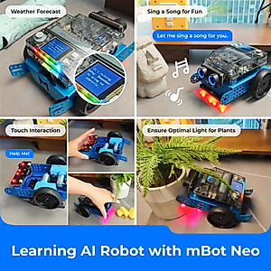 Makeblock mBot Neo Coding Robot for Kids, AI Learning Robot Support Scratch & Python Programming, Robotics Kit for Kids Ages 8-12 and up, Building STEM Robot Toys Gifts for Boys Girls