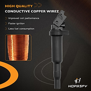 HQPASFY Ignition Coil Pack Set of 6 Compatible with BMW 325i 335i 525i 550i 650i M3 M5 X5 X6 & More Replaces# 0221504470, 12137562744, 221504470, 12137594937, 12138657273