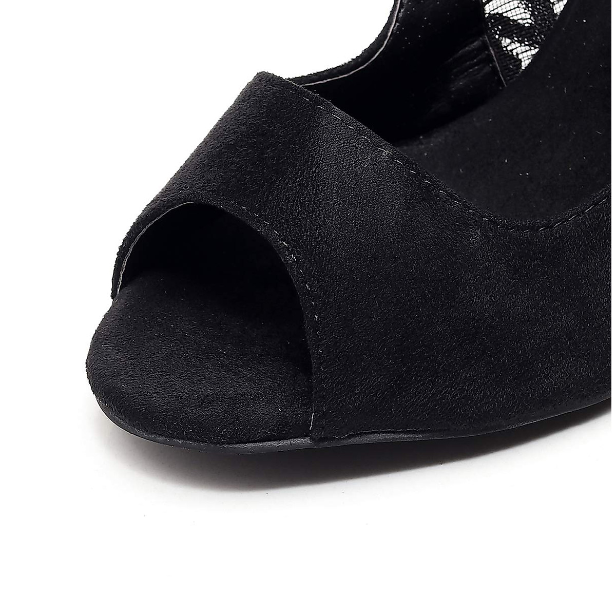 Goettin Ballroom Dance Shoes Women Heel Sandals Women Latin Salsa Bachata Performance Dance Shoes Suede Sole Wedding Dancing Shoes 10 cm Heel