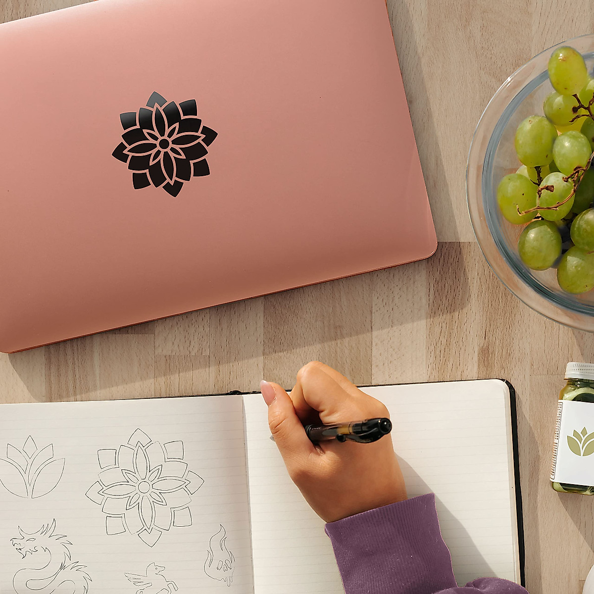 Deco65 12 Inch x 5 Foot 10yr Permanent 10 Rolls Craft Vinyl Bundle Including 12 Inch x 24 Inch Transfer Paper Roll for Cricut, Silhouette & Cameo (10 roll Bundle)