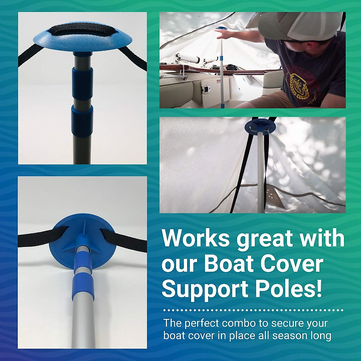 Boat Cover Straps Adjustable Buckle Straps 8 Pack Strap Buckles Boat Buckle Nylon Straps with Buckle 1" x 96" Utility Straps with Quick Release Buckle