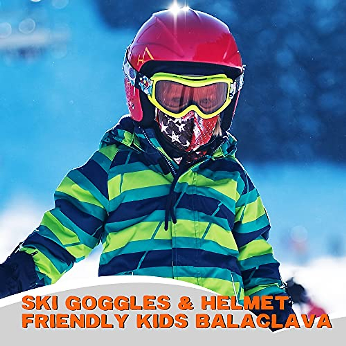 Botack Kids Ski Mask, Winter Warm Breathable Balaclava Face Mask for Boys Girls Snowboarding Snow Sports