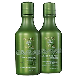 Inoar Argan Oil Shampoo & Conditioner Set for Men & Women, Nourishing, Repair Dry Damaged Hair, Hydration, Strengthen & Chemically Treated Hair, 2 Bottles, 8.5 oz. each