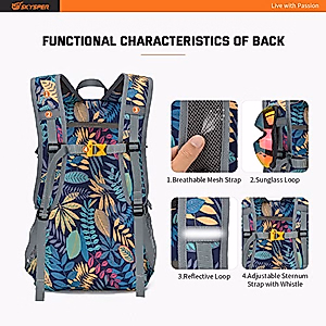 SKYSPER 40L Packable Hiking Backpack - Lightweight Foldable Backpack Travel Daypack for Women Men Outdoor Walking Bag