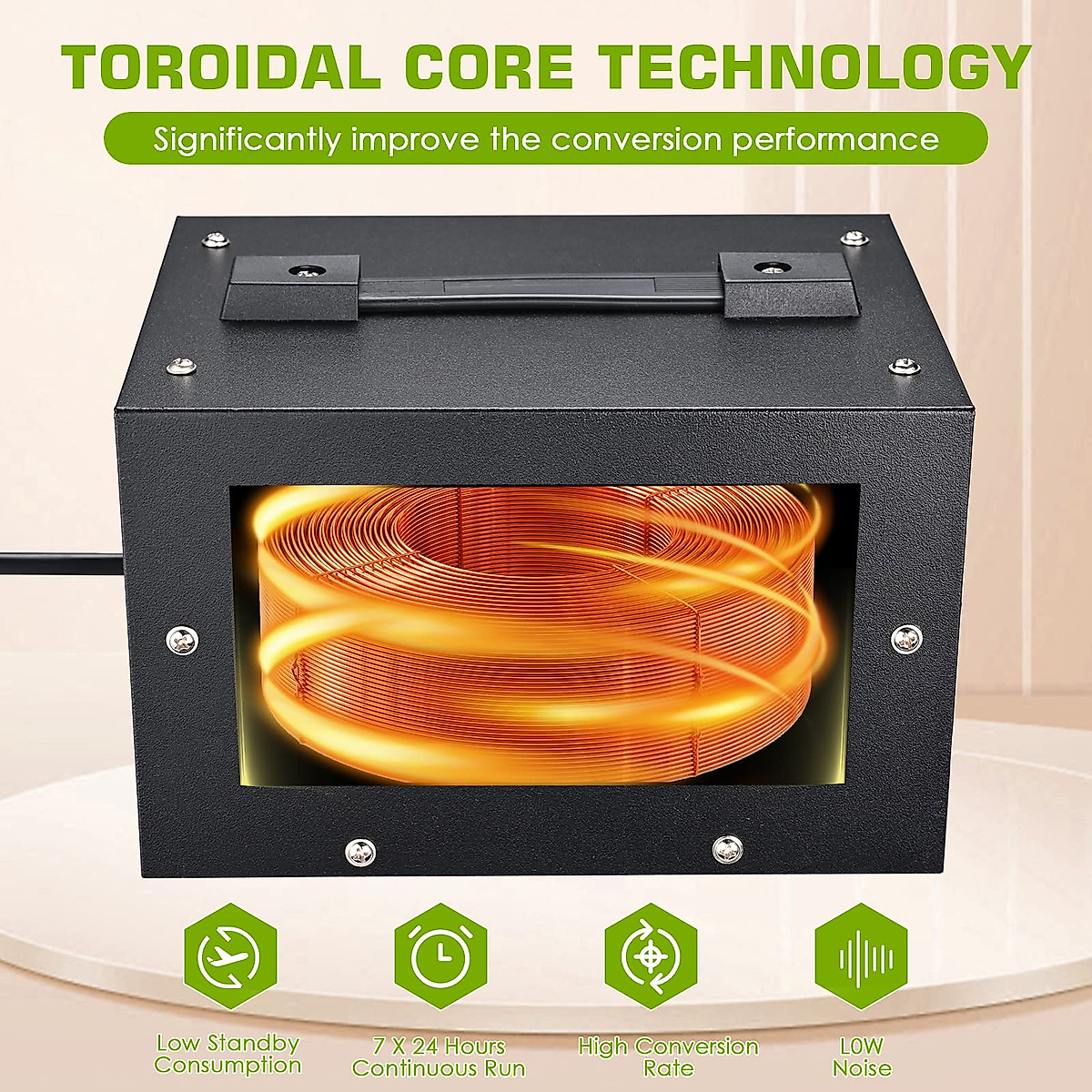 ZGROCK 1500W Voltage Converter Transformer Heavy Duty Step Up/Down- 110 / 220V- Circuit Breaker Protection