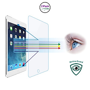 Entwth Screen Anti Blue Light Tempered Glass Protector[2 Pack] for 10.2" Apple iPad (2019,7th Gen),[Eye Care,Relieve Eye Fatigue] Blocks Excessive Harmful Blue Light & UV Anti Glare Anti-Scratches