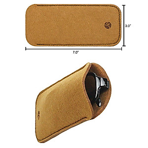 JAVOedge [5 PACK], Soft Felt Slip In Pouch Case for Sunglasses, Reading Glasses, MicroFiber Cloth