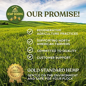 [33lbs] Hemp Bedding for Chickens - Made from 100% Natural Hemp - Superior Absorption & Odor Control- Eco-Friendly Hemp Bedding for Chickens - Easy Maintenance Hemp Bedding for Small Animals