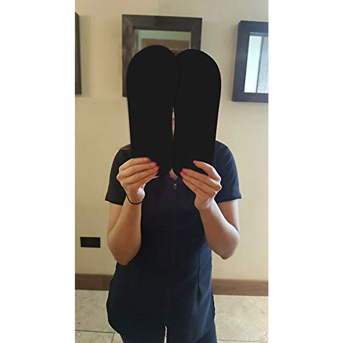 Deluxe 30Pairs(60Feets) Spray Tan Feet Pads Protectors PRO Sunless Airbrush Spray Tanning Tent Foot Protection (Black)