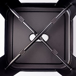 Amazon Basics Metal Bar Stools - 24-Inch, Set of 4, Black