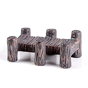 Mggsndi Miniature Fairy Garden Accessories Bridge Figurine Bonsai Ornament for Garden Doll House Decoration