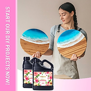 YIEHO UV Resin 1000g -Bulk Upgraded Crystal Clear Hard UV Fast Curing Epoxy Resin Supplies for Craft Jewelry Making 1KG