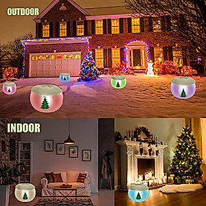 Ccinnoe Inflatable Illuminated LED Ottoman for Christmas Party, LED Air Ottoman, Blow Up LED Lights Chair, Lazy Couch with LED Light Mood Lamp for Party, Yard, Indoor Rooms