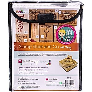 Totally-Tiffany A38 Single-Sided Stamp/Store and Go Bag, 9.5 by 11.5 by 1-Inch, Clear