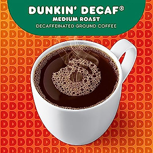 Dunkin' Decaf Medium Roast Ground Coffee, 20 Ounce (Pack of 6)