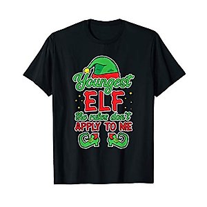 Youngest Elf Christmas Cute Child T-Shirt