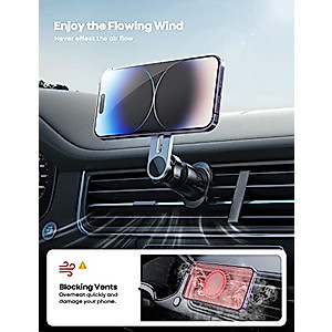 Lamicall Car Phone Mount & Mag Safe Phone Ring Holder -Bundle