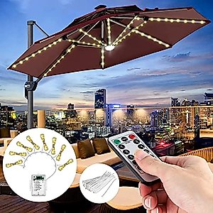 SUNJOYCO Patio Umbrella Lights