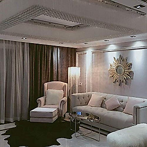 Floor Lamp Crystal Chrome Silver Droplet Floor Lamp Creative Vertical Living Room Decoration Lights E14*3 152x36cm - Design Fixture Lighting Lighting