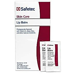 Safetec Lip Balm 53123 Pomegranate Flavored, One color, 144 Count
