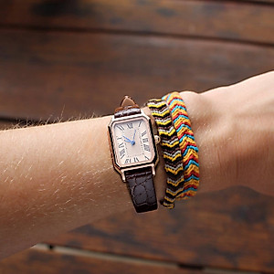 BISONSTRAP Leather Watch Straps, Soft Replacement Bands with Polished Buckle,12mm, Brown with Gold Buckle