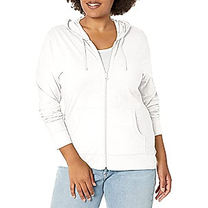 Hanes womens Slub Jersey fashion hoodies, White, Large US