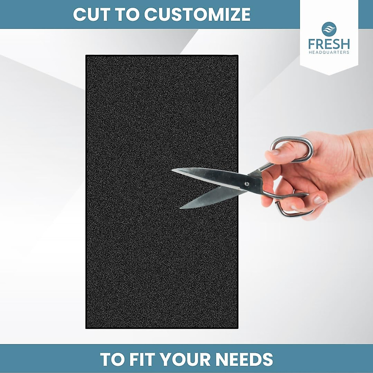 Cut-to-Fit Replacement Window Air Conditioner Filter, 24” x 16” - Universal Sizing AC Unit Filtration Pad Removes Dust, Pollen, Pet Odors, and VOCs, Made in the USA