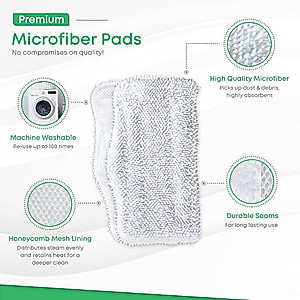 Turbo Microfiber 4-Pack Mop Pads for Shark Steam Mop SK Series & S Series