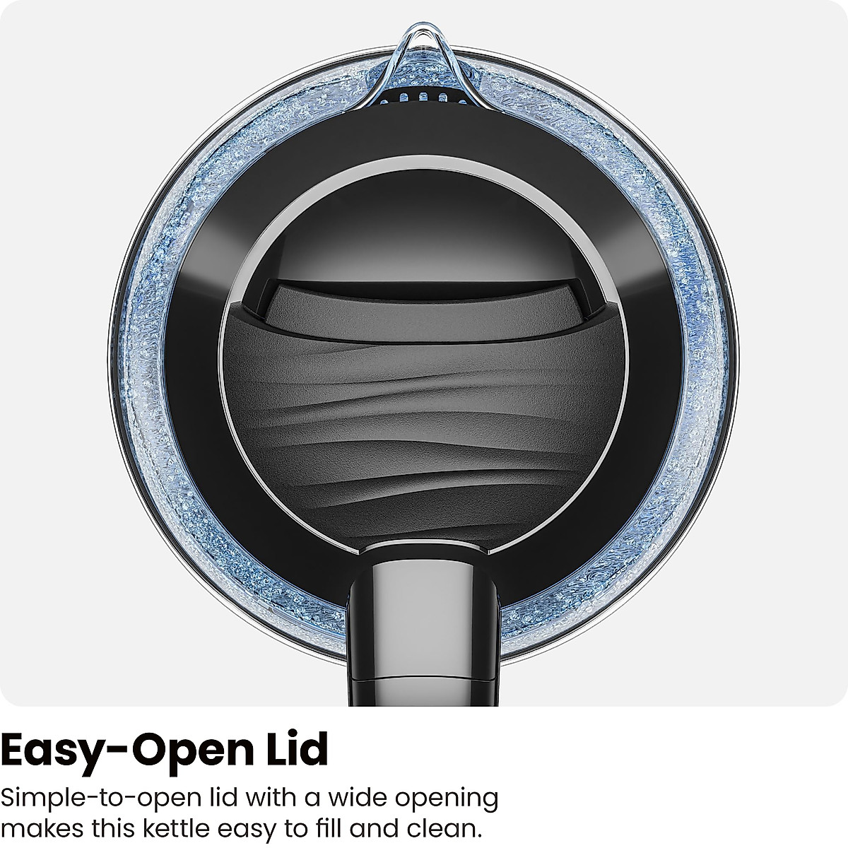 Chefman 1.7 Liter Electric Glass Tea Kettle, Fast Hot Water Boiler, One Touch Operation, Boils 7 Cups, Swivel Base & Cordless Pouring, Auto Shut-Off