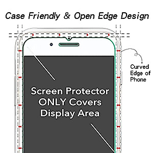 KATIN [2-Pack] Tempered Glass For Apple iPhone 8 Plus, iPhone 7 Plus, iPhone 6S Plus, iPhone 6 Plus 5.5-Inch Screen Protector, Bubble Free, 9H Hardness, Case Friendly