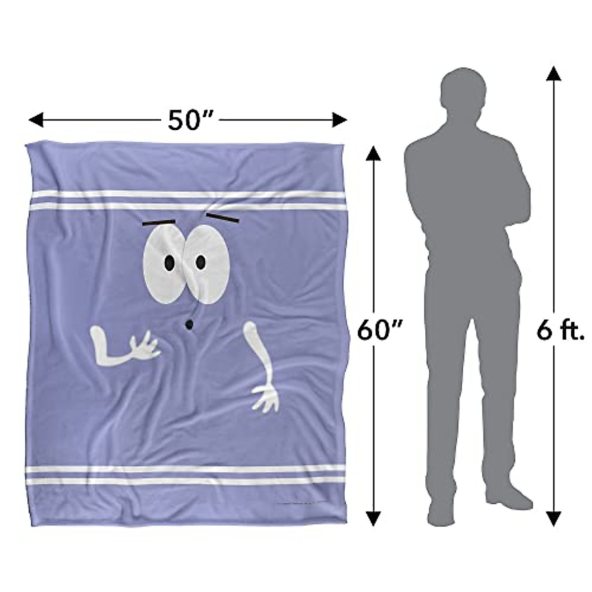 South Park Towelie Surprised Officially Licensed Silky Touch Super Soft Throw Blanket 50" x 60"