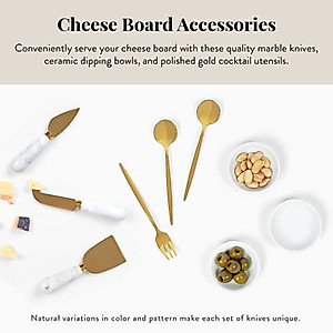 10 Piece Cheese and Charcuterie Board Set, White, Host at Home by The Bamboo Abode