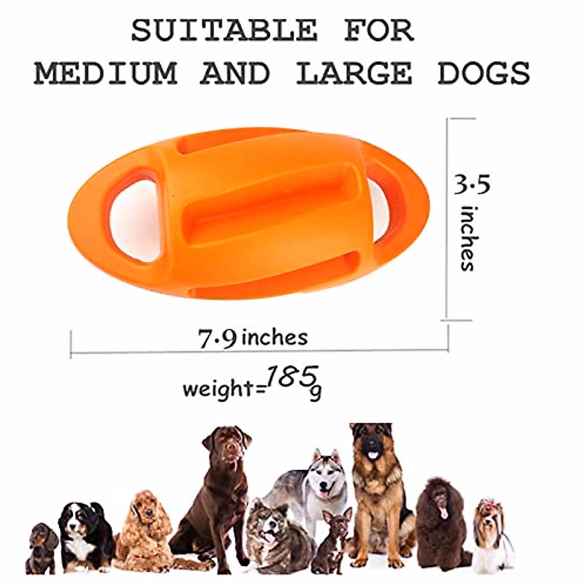 chenmgen Chewing Toys Interactive Training Dog Toy Toy Dog Dog Vocal Toys Bite Pub Blowing Rubber Toy Rugby Toy Roop,Orange