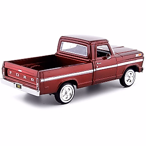 1969 Ford F-100 Pickup Truck Burgundy 1/24 by Motormax 79315 by Motormax