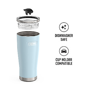 THERMOS ICON SERIES, Stainless Steel Cold Tumbler with Slide Lock, 24 Ounce, Glacier