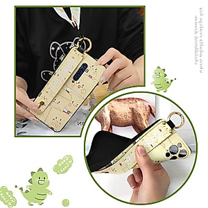 Soft Ring Lulumi Phone Case for Oppo Reno2, Original Durable Phone Holder Wristband for Girls Fashion Design Wrist Strap Dirt-Resistant Soft Case Anti-dust Back Cover Kickstand, #4