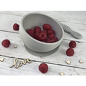 otterlove Silicone Baby Bowl & Spoon Set - Perfect for Baby Led Weaning - 100% Pure Platinum LFGB Silicone with NO Fillers