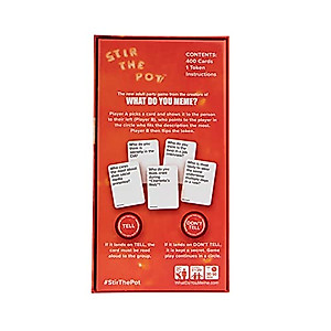 WHAT DO YOU MEME? Stir The Pot - The Party Game That Roasts Your Friends - Adult Card Games for Game Night