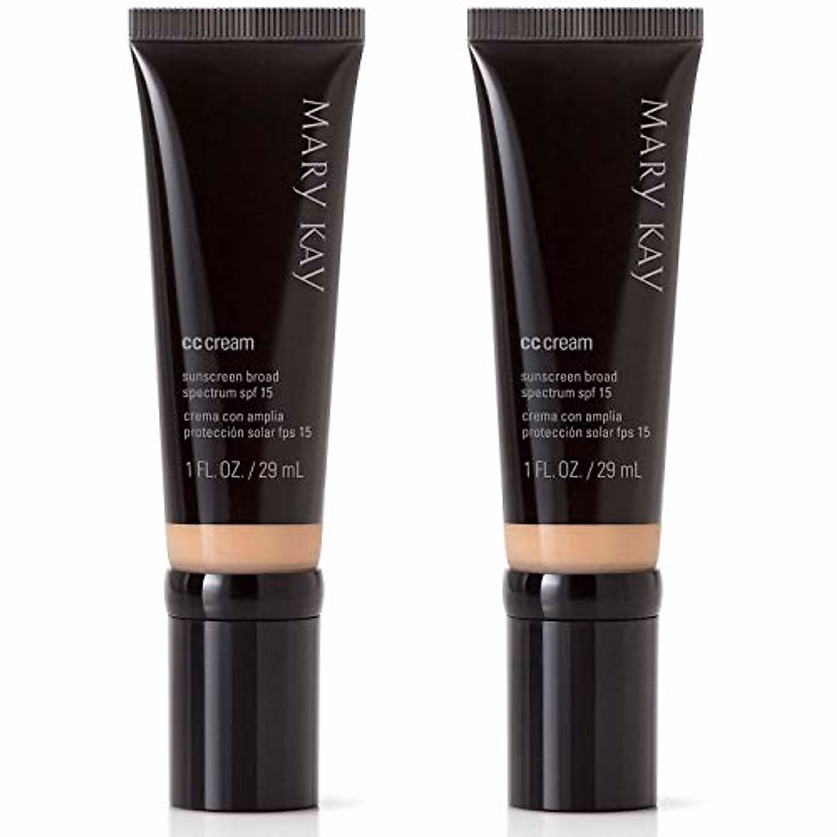 2 PCS MARY KAY CC CREAM SUNSCREEN BROAD SPECTRUM SPF 15 1 FL. OZ.MEDIUM TO DEEP